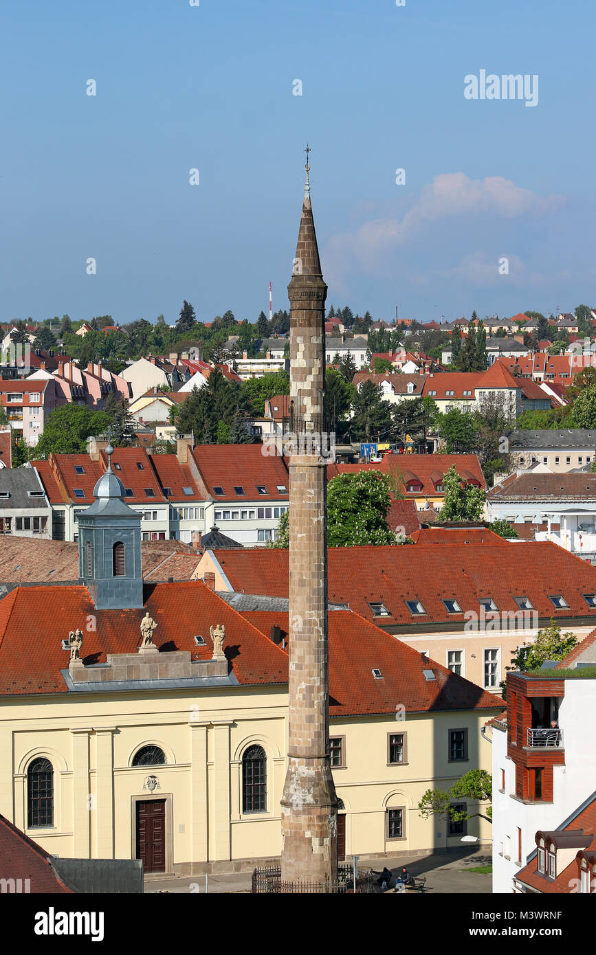 famous minaret landmark Eger cityscape Stock Photo - Alamy