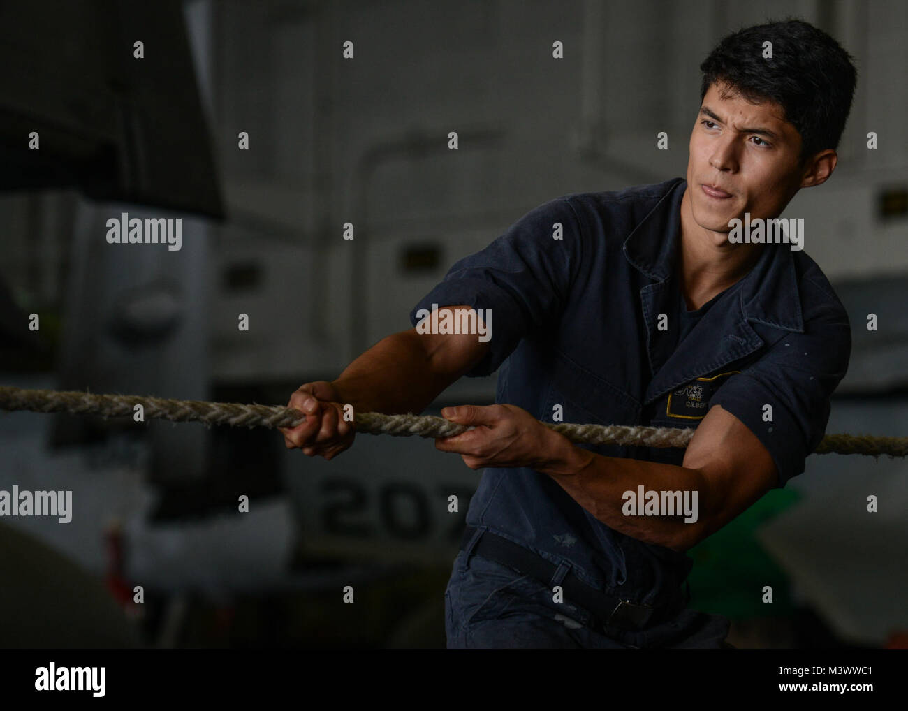 PHILIPPINE SEA (Nov. 9, 2017) U.S. Navy Seaman Gilbert Ramirez, from ...