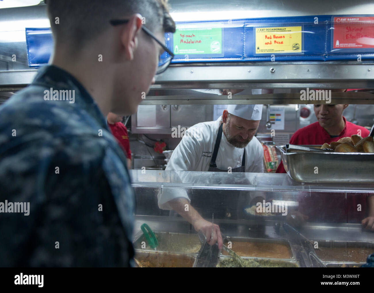 BANGOR, Wash. (Nov. 28, 2017) Christopher Lusk, executive chef from the ...