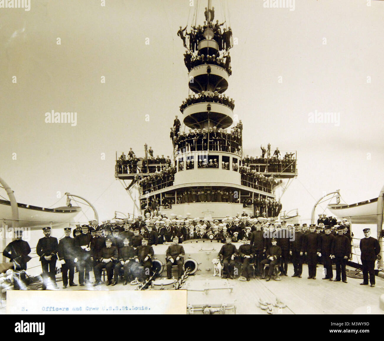 PR-3-Box-35-11: USS St. Louis (Cruiser #20). Officers and crew, 1906-07 ...