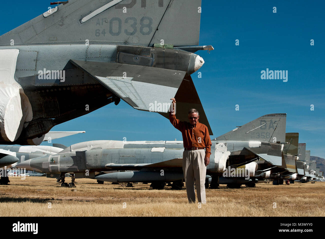 Retired Col. James Fitzsimmons, a former F-4 Phantom pilot, stands ...