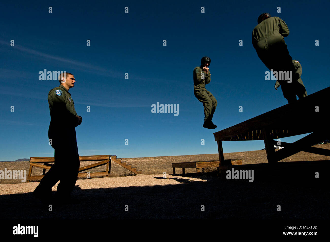 Cadets from the U.S. Air Force Academy AM490 Basic Parachuting course ...