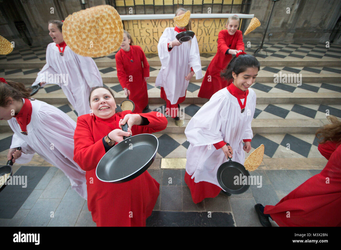 Choristers from Ely Cathedral in Cambridgeshire practising for this ...