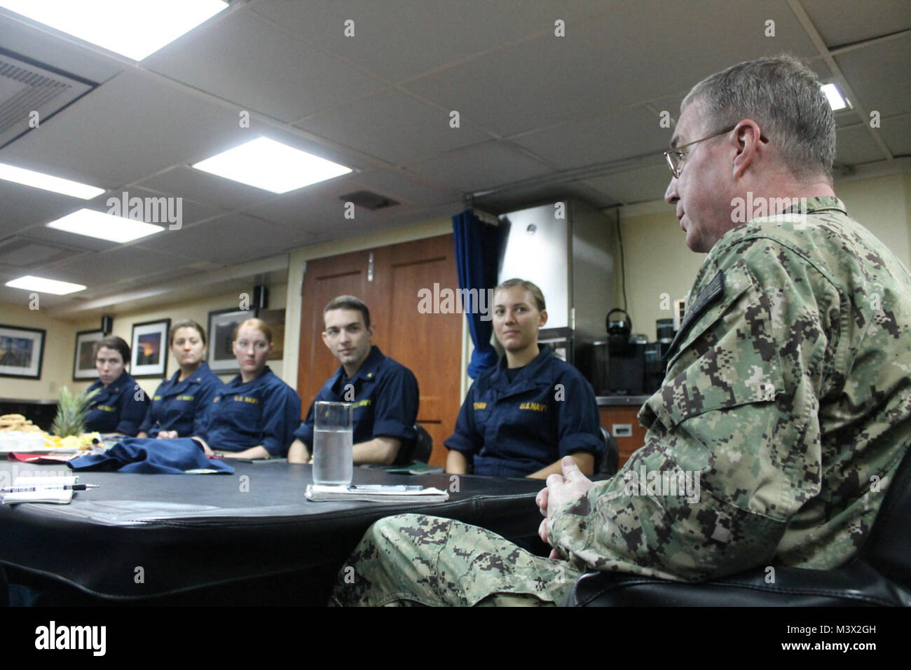 USS HIGGINS, At Sea (July 15, 2013) - Vice Adm. John Miller, commander ...