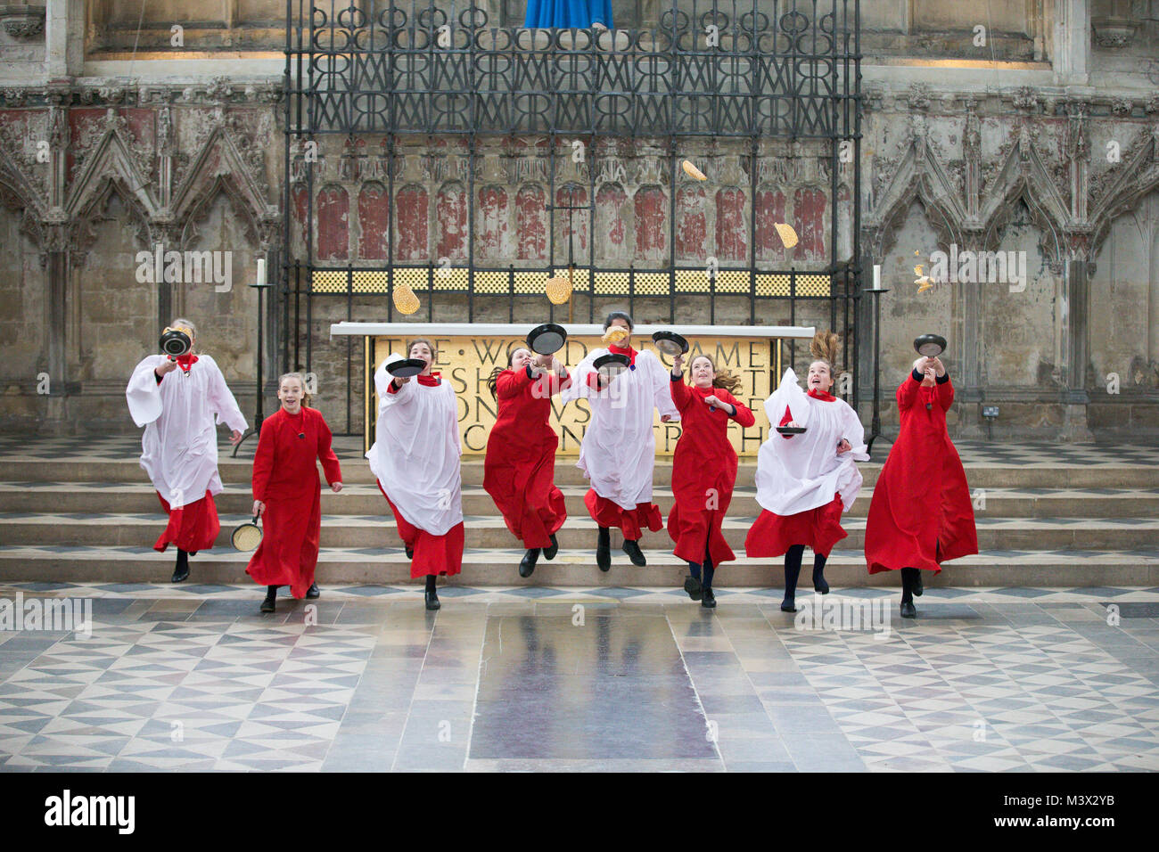 Choristers from Ely Cathedral in Cambridgeshire practising for this ...