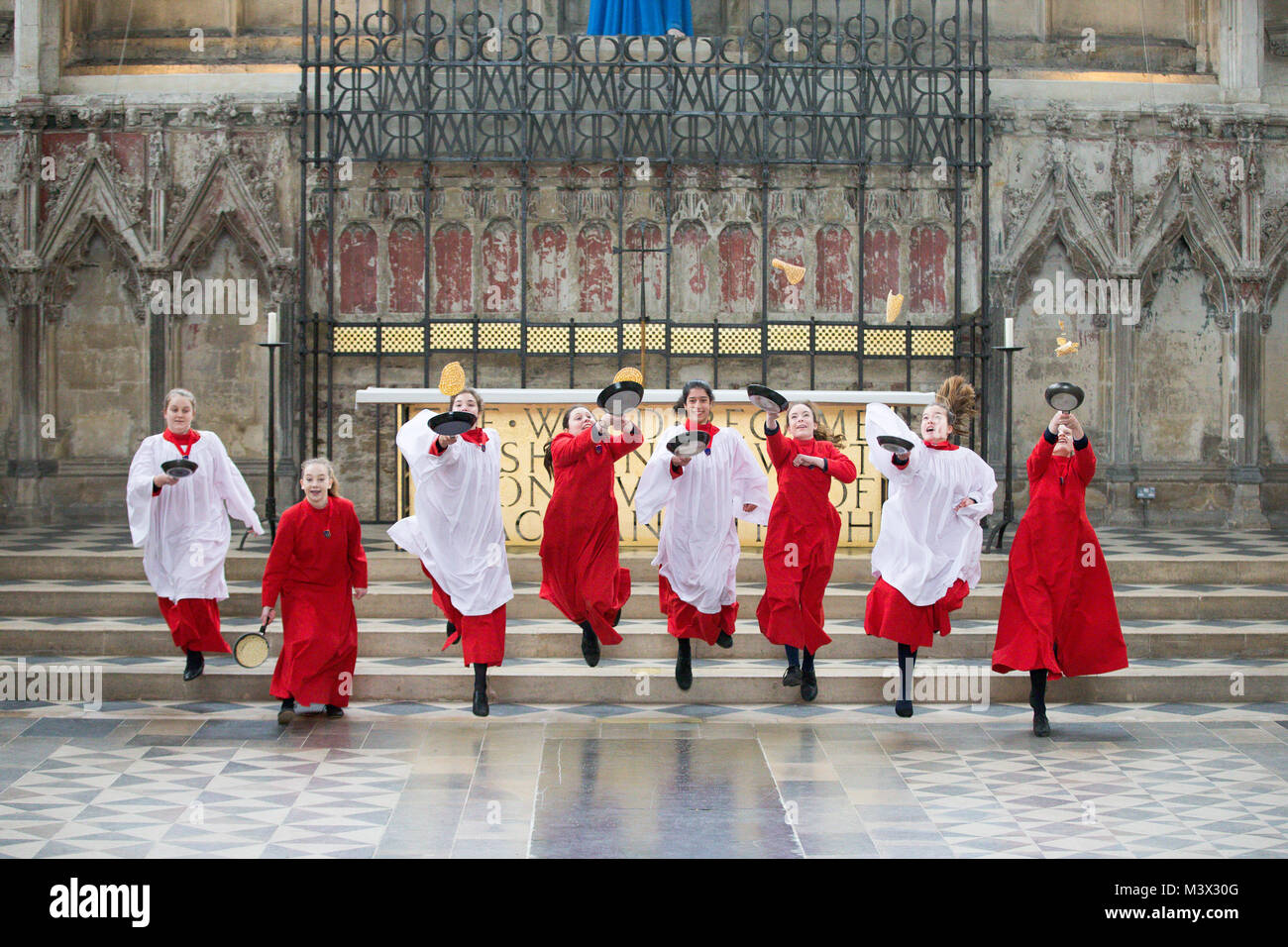 Choristers from Ely Cathedral in Cambridgeshire practising for this ...