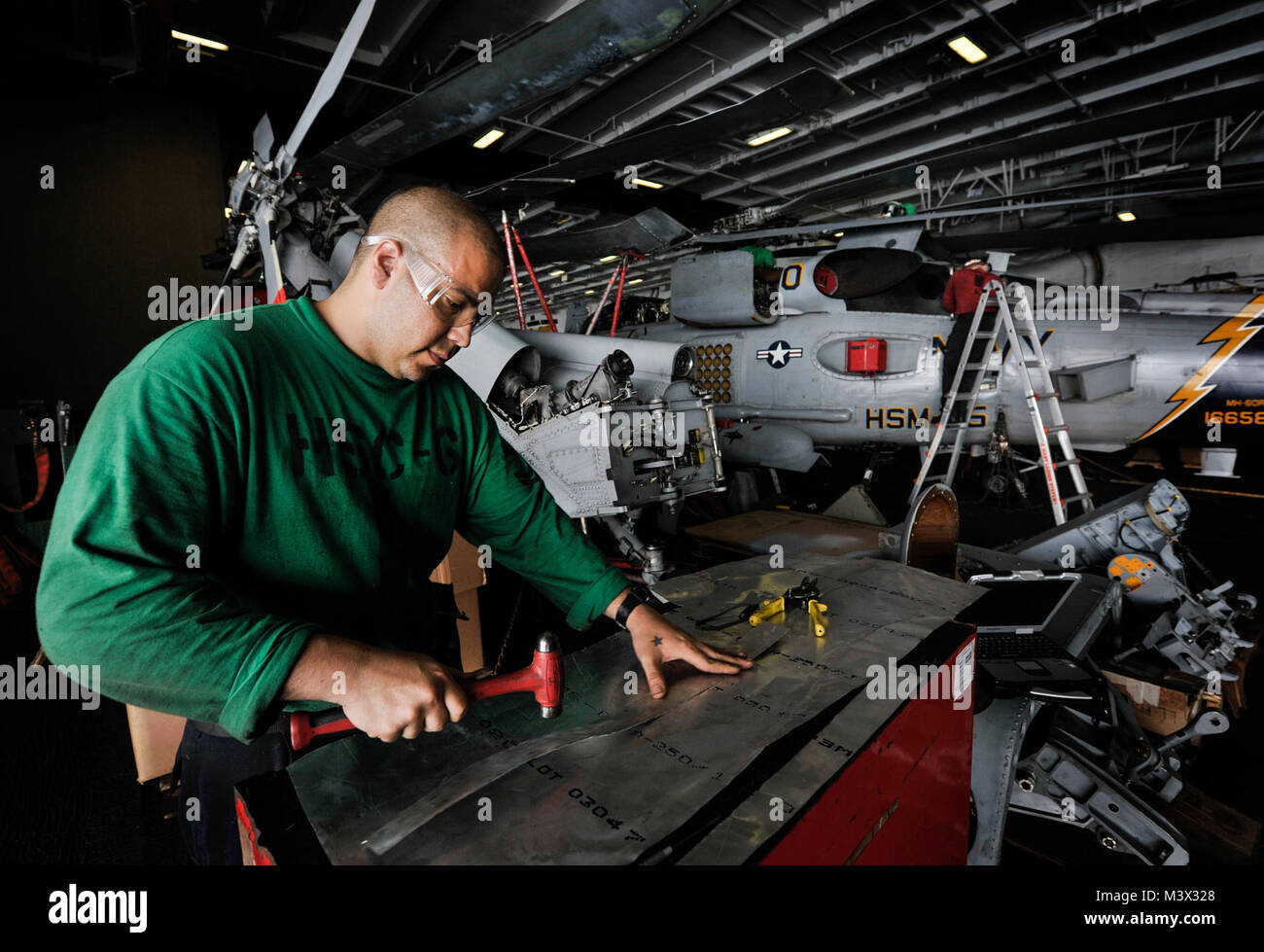 GULF OF OMAN (Aug. 22, 2013) Aviation Structural Mechanic 2nd Class ...
