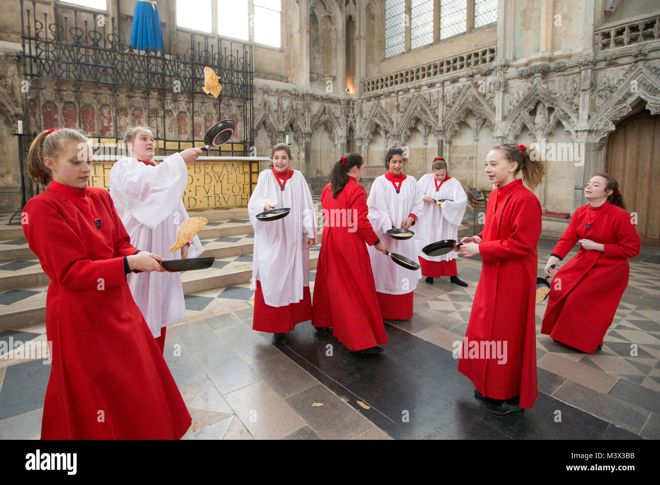 Choristers from Ely Cathedral in Cambridgeshire practising for this ...