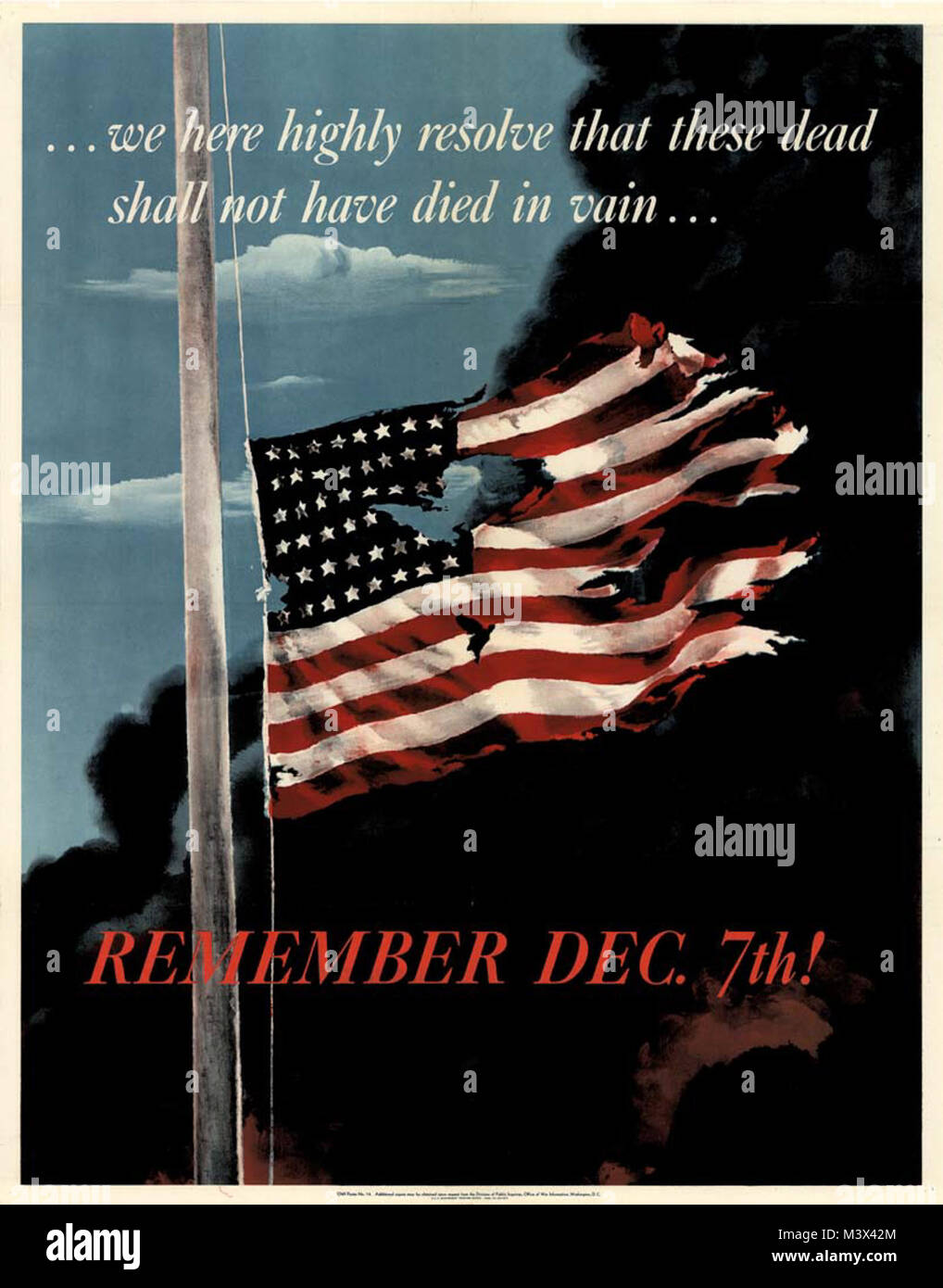 "Remember December 7th" US Government propaganda poster of 1942 ...