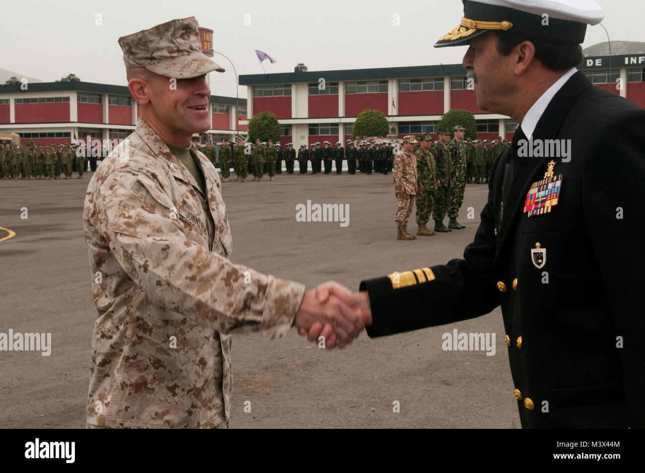 ANCON, Peru - Flanked by Marines of nine foreign nations, U.S. Marine ...