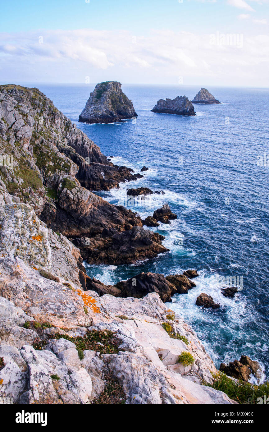 landscape ofcoast and ocean in the extreme peninsula of Brittany, Point ...