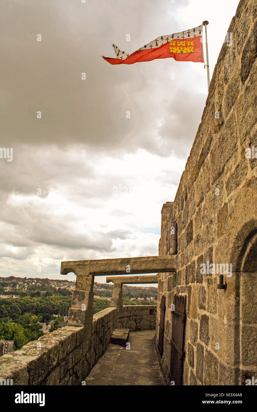 the medieval castle of Dinan, Brittany, France Stock Photo - Alamy