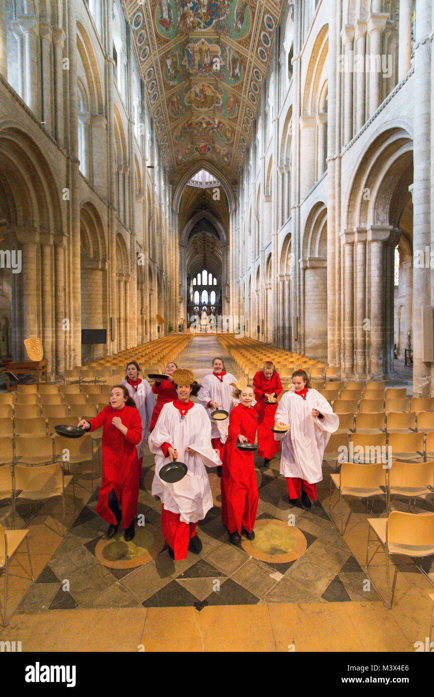 Choristers from Ely Cathedral in Cambridgeshire practising for this ...