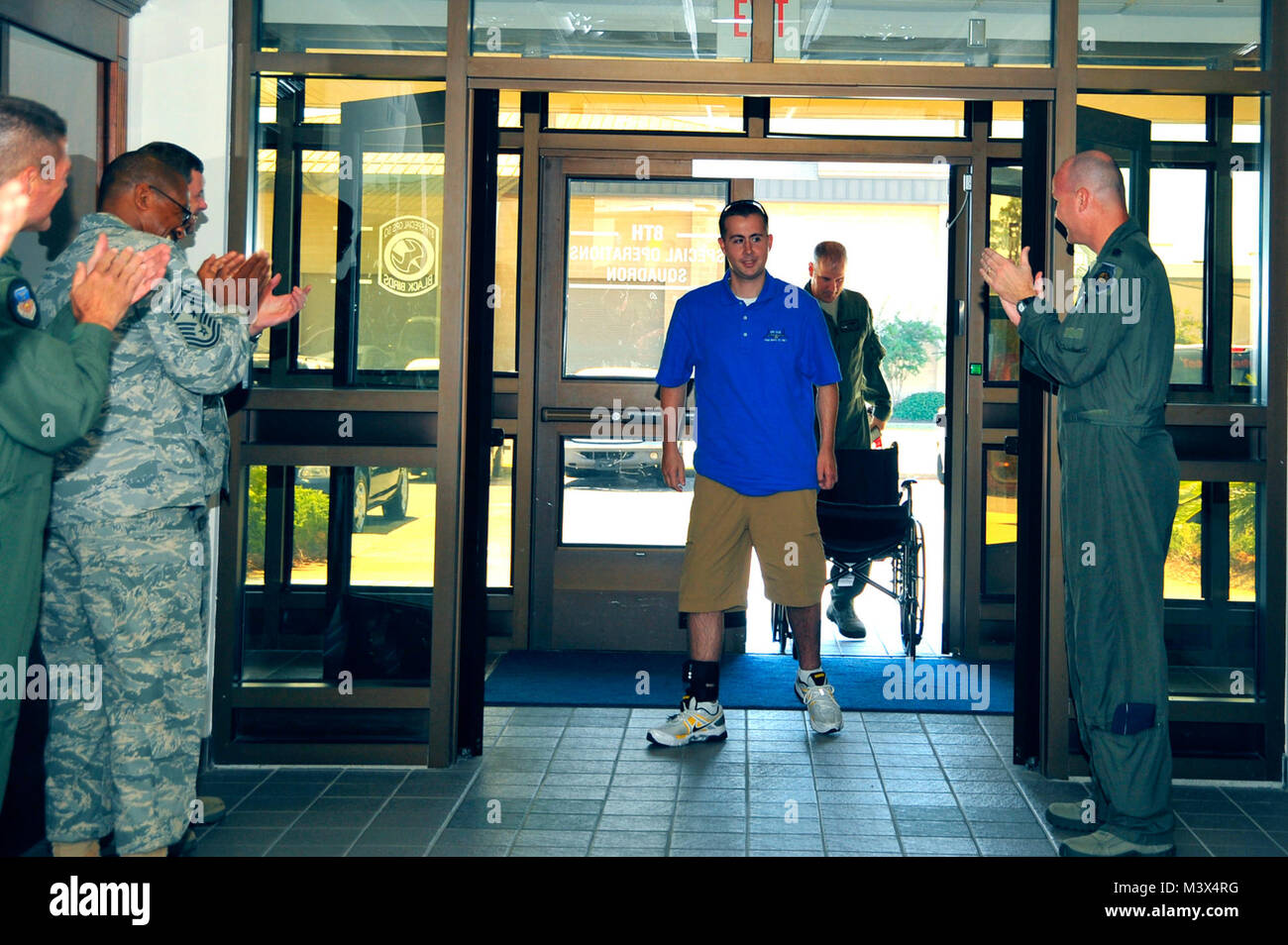 Tech. Sgt. Christofer Curtis is greeted by 1st Special Operations Wing ...