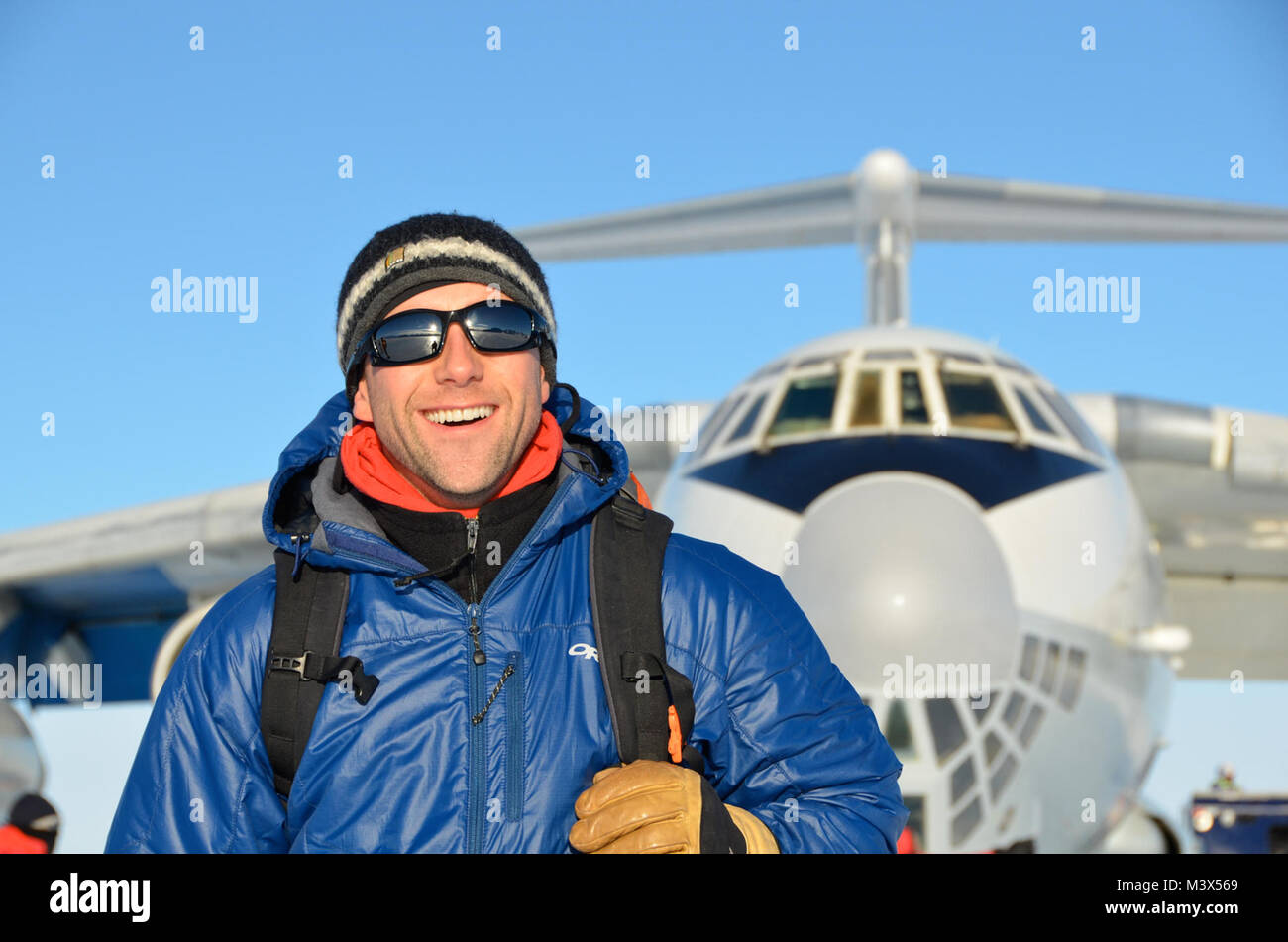Capt. Rob Marshall smiles after setting foot in Antarctica as a Russian ...