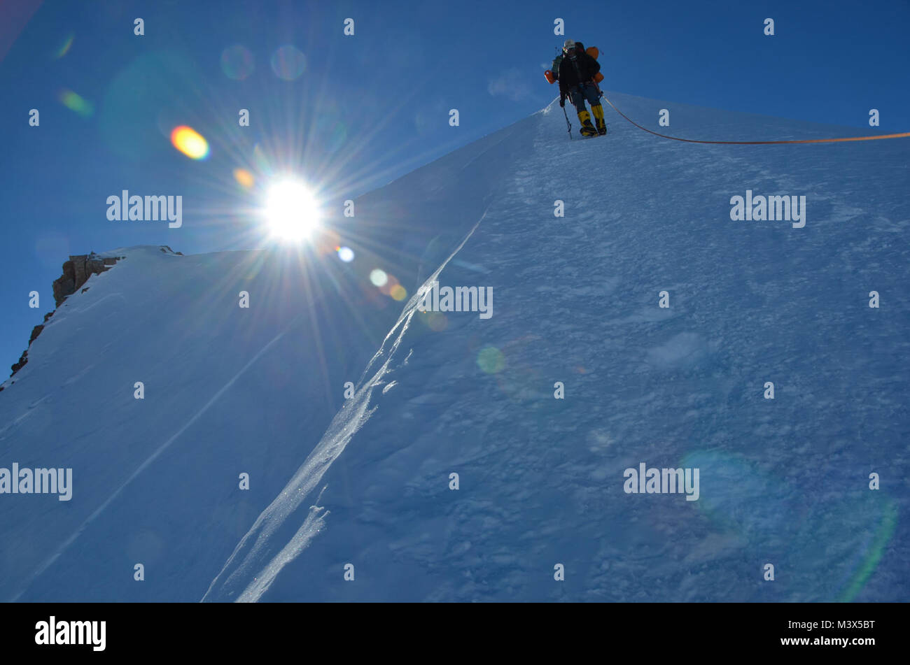 Members of the U.S. Air Force Seven Summits Challenge team descend from ...