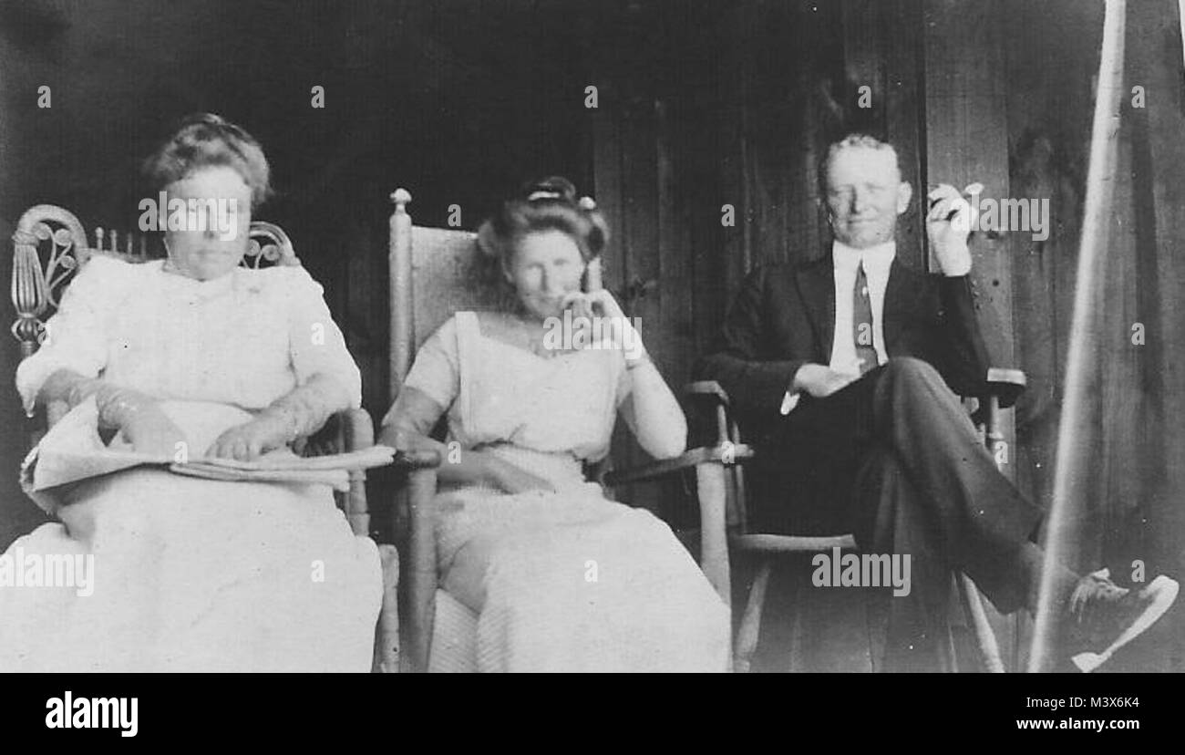 Chester Nimitz (right), wife Catherine (center) and mother-in-law Mary ...