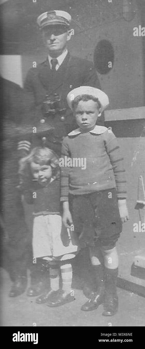 Chester Nimitz, daughter Anna, and son Chester, Jr. From the private ...