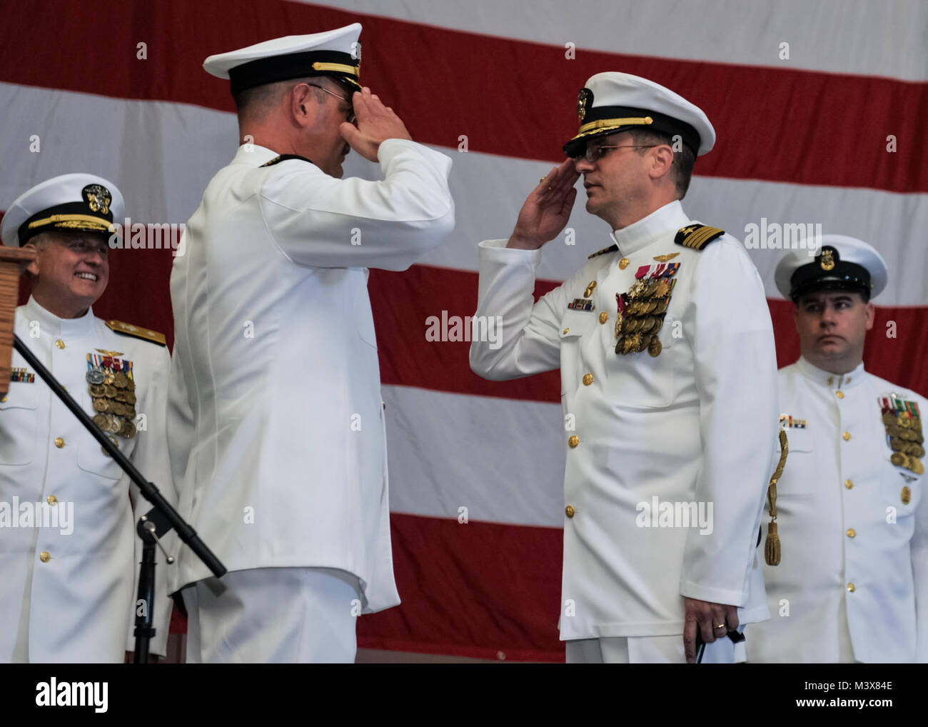 EVERETT, Wash. (July 8, 2014) Capt. John Ring assumes command of the ...