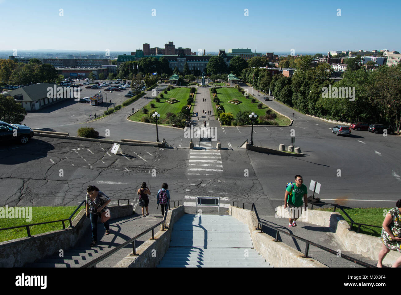 Cathedral steps in Montreal Canada Stock Photo - Alamy