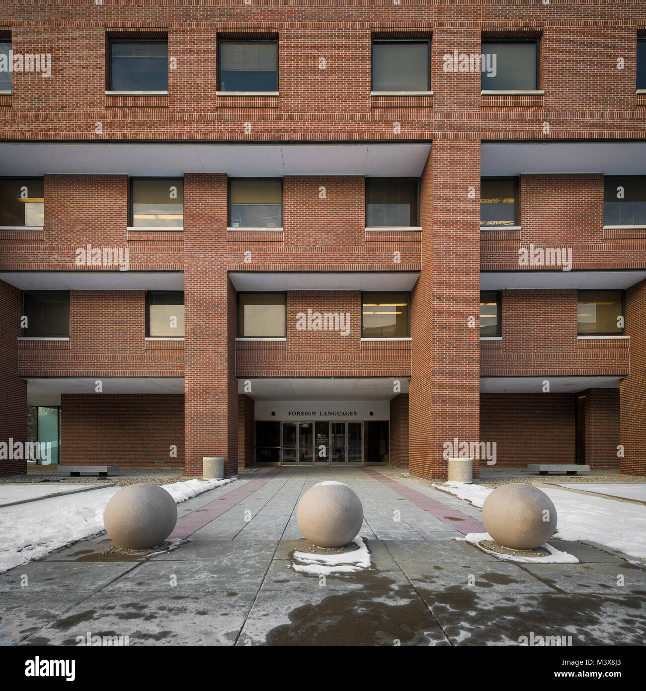 Exterior of the Foreign Languages Building on the campus of the ...