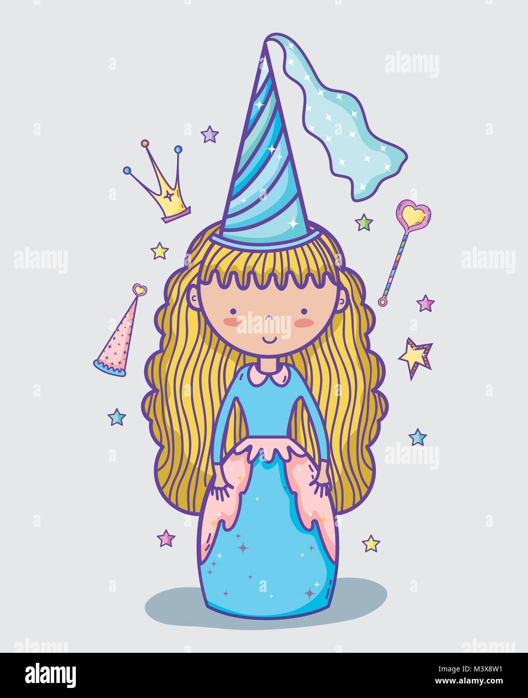 Little princess cute hand drawing cartoon Stock Vector Image & Art - Alamy