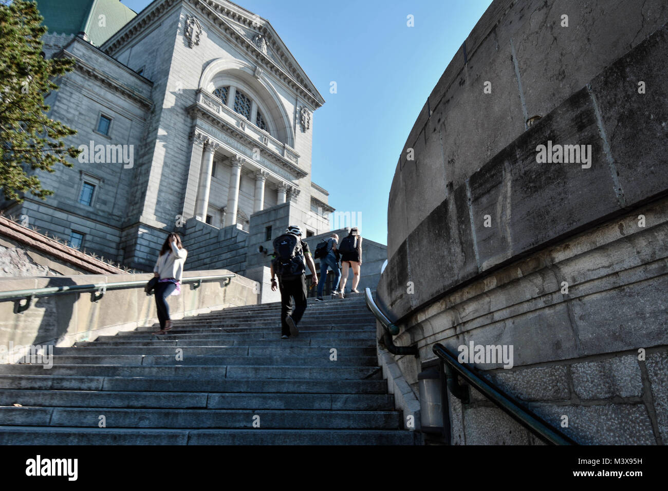 Cathedral steps Montreal Stock Photo - Alamy