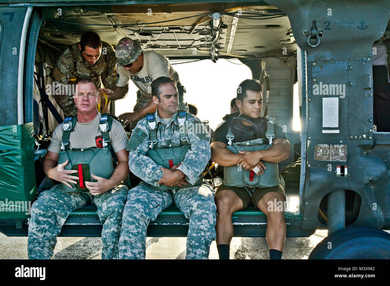 In this image released by the 36th Infantry Division, members of the ...