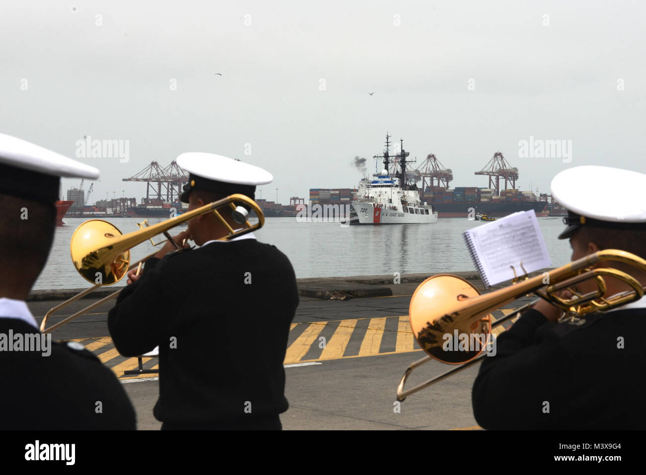 CALLAO, Peru. (Sept. 11, 2014) – Members of the Peruvian naval band ...