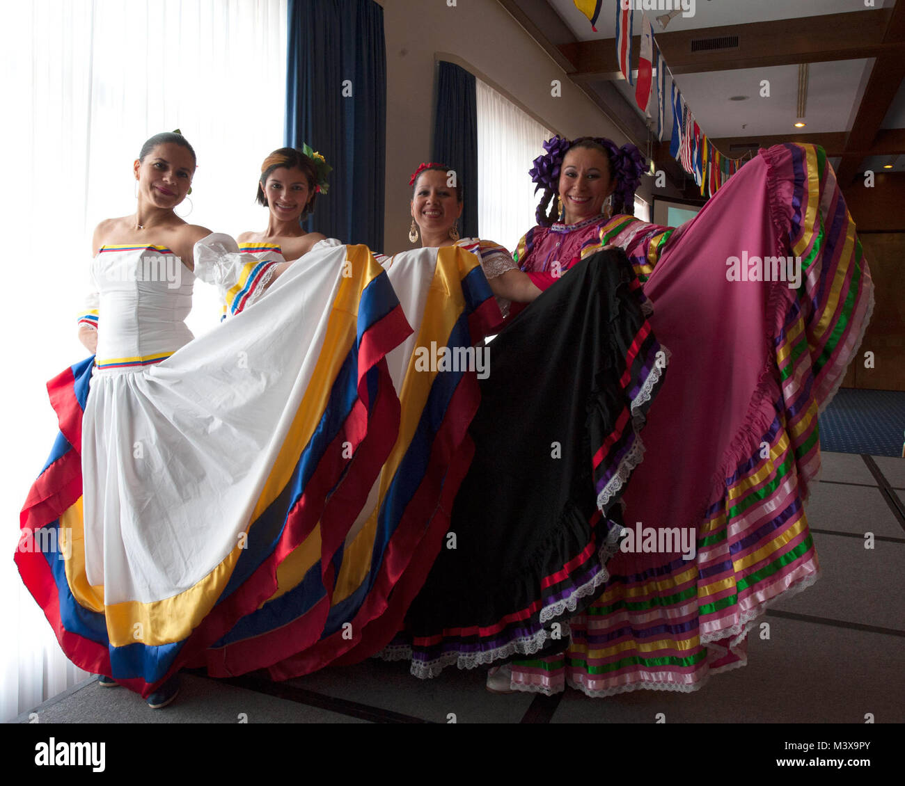 Mrs. Karol Schneideo (left), Mrs. Irene Lozano (center left), MSgt ...