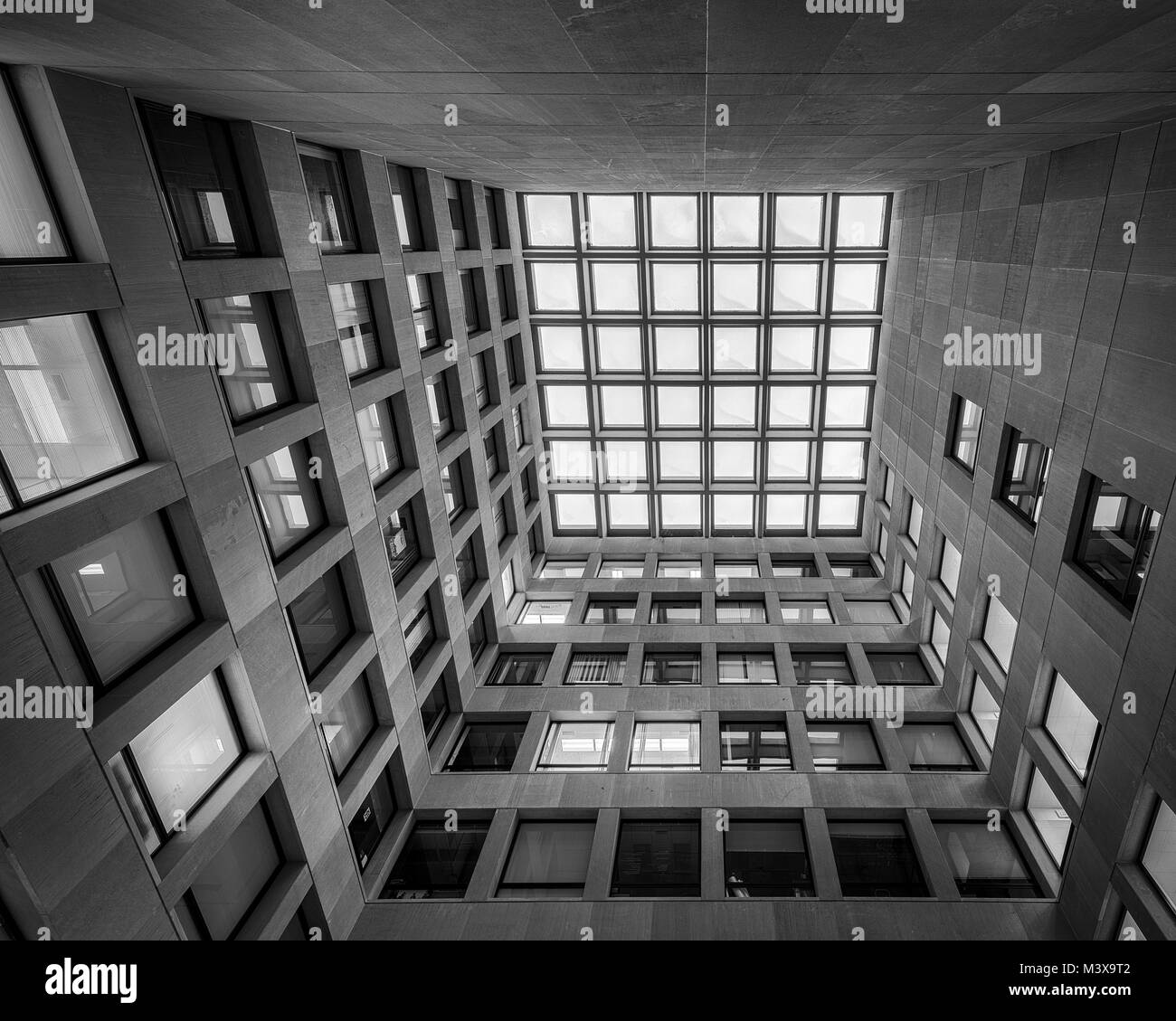 Abstract view of the Center Court atriumof the Psychology Building at ...