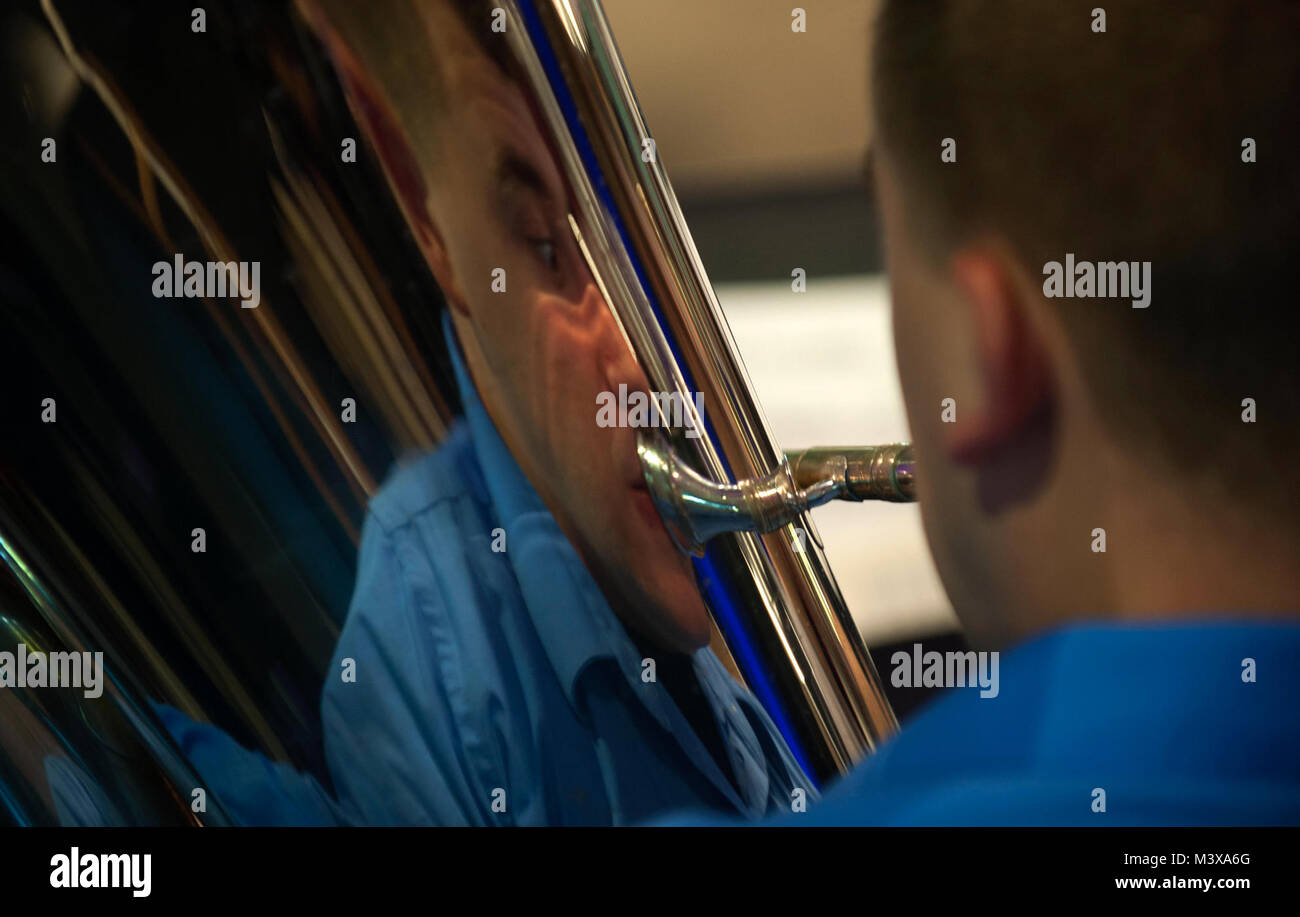 SGT Charles Nickles, a tuba player with the United States Army Europe ...