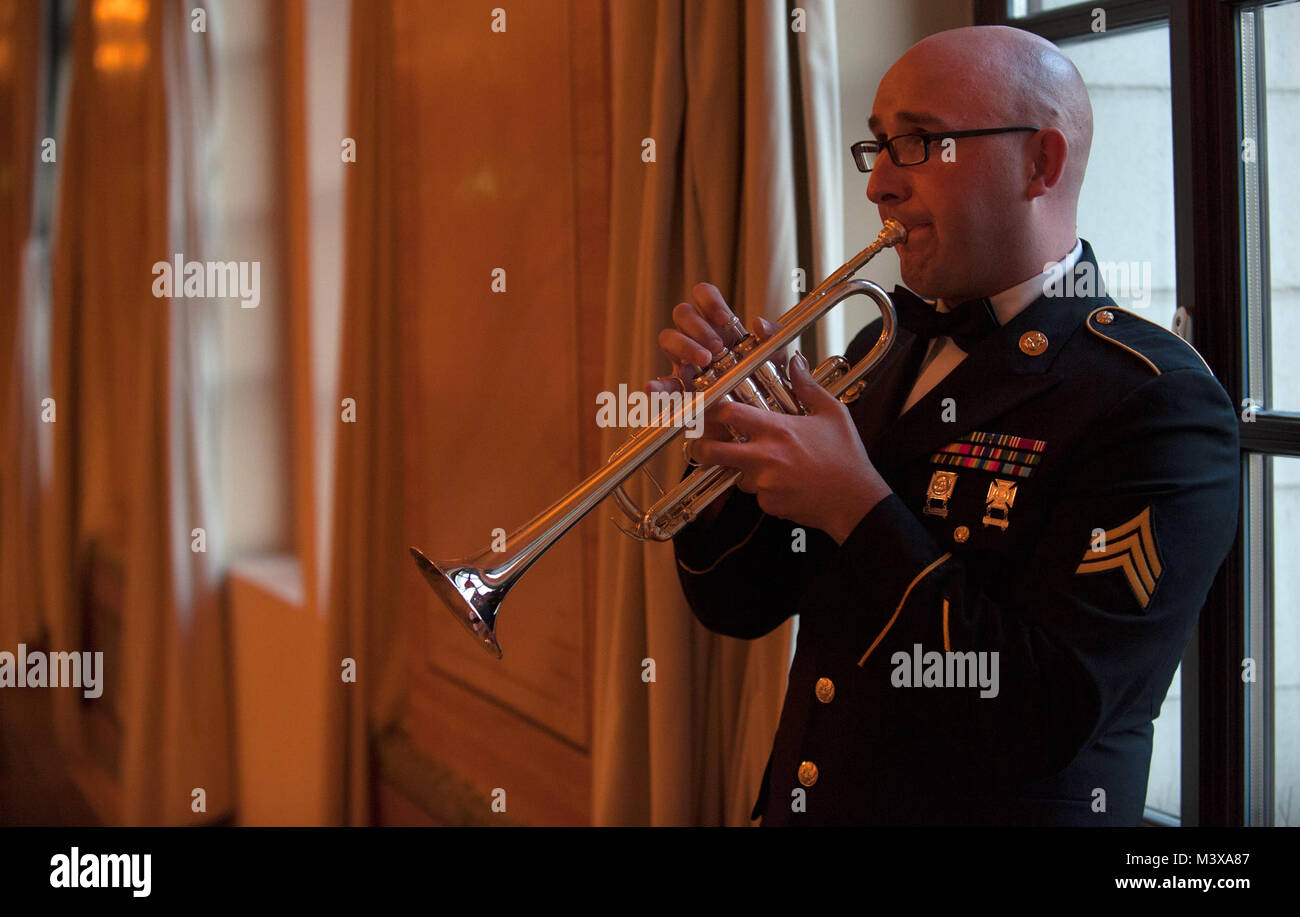 SGT Thomas Baty, a trumpeter with the United States Army Europe (USAEUR ...