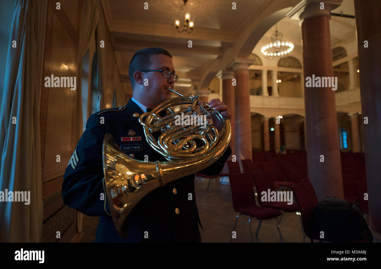 SGT David Snethen, a horn player with the United States Army Europe ...