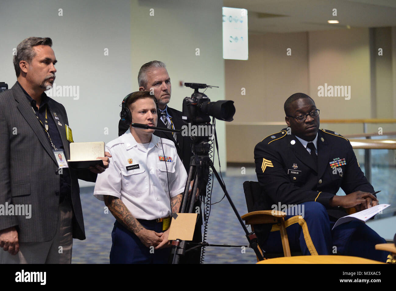 Members of the Defense Media Activity conduct interview with Lt. Gen ...