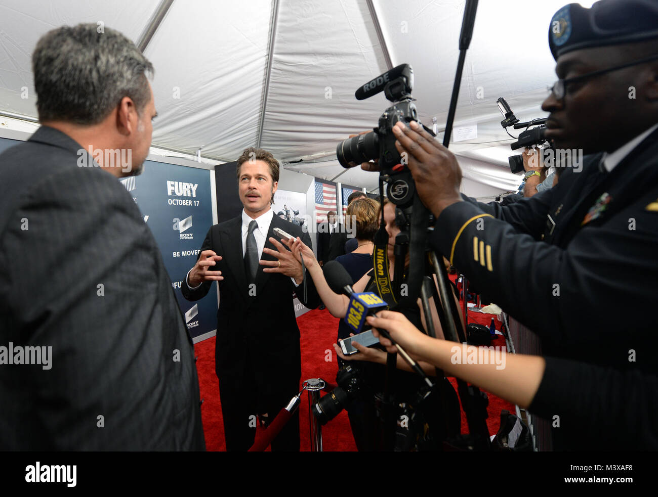 Actor Brad Pitt, the star of the movie, who plays the part of “Wardaddy ...