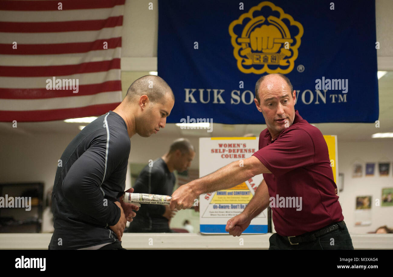 Mr. Mike Grimes (right), a Kuk Sool Won martial arts instructor, and Mr ...