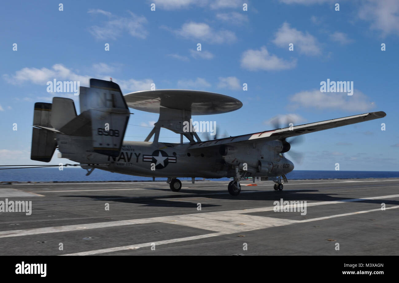 PACIFIC OCEAN (Oct. 19, 2014) – An E-2C Hawkeye, assigned to the ...