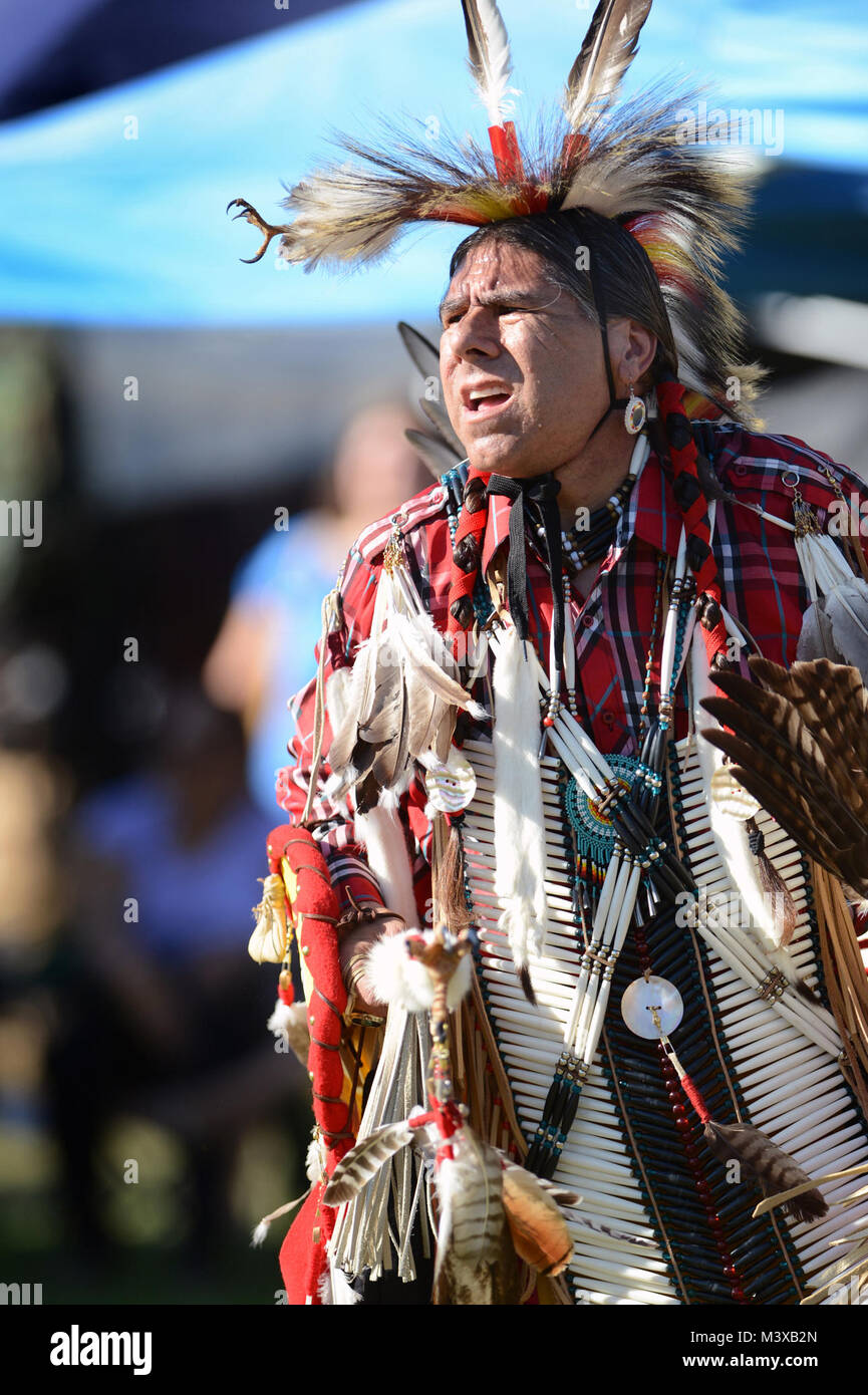 141108-D-FW736-067 -- Johnny Velasquez, a member of the Apache tribe ...