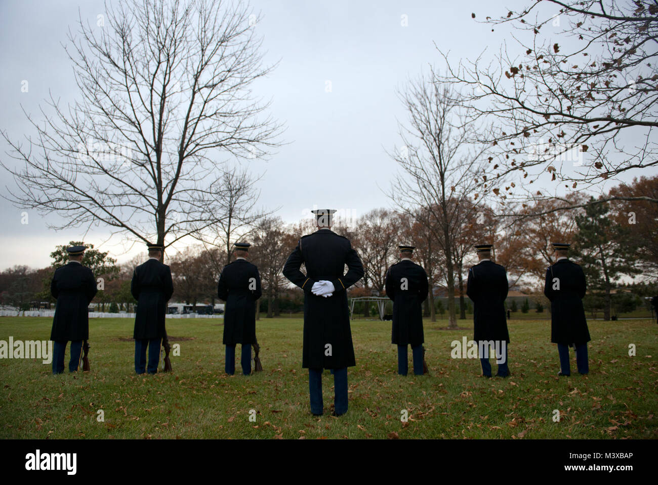 Members of the Army's 3rd Infantry Regiment's Caisson Platoon stand in ...
