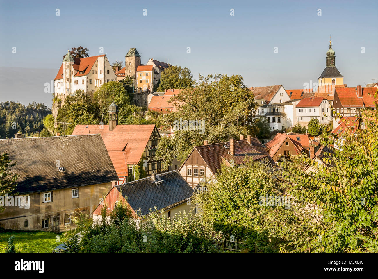 Village and Castle Hohnstein in the Saxon Switzerland Region, Saxony ...