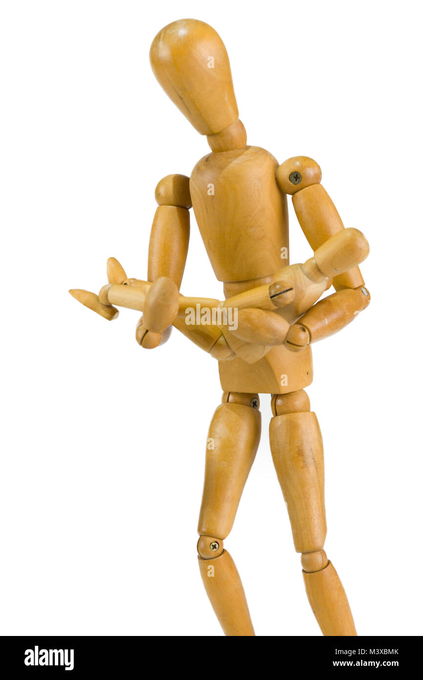 Standing male figure holding Cut Out Stock Images & Pictures - Alamy