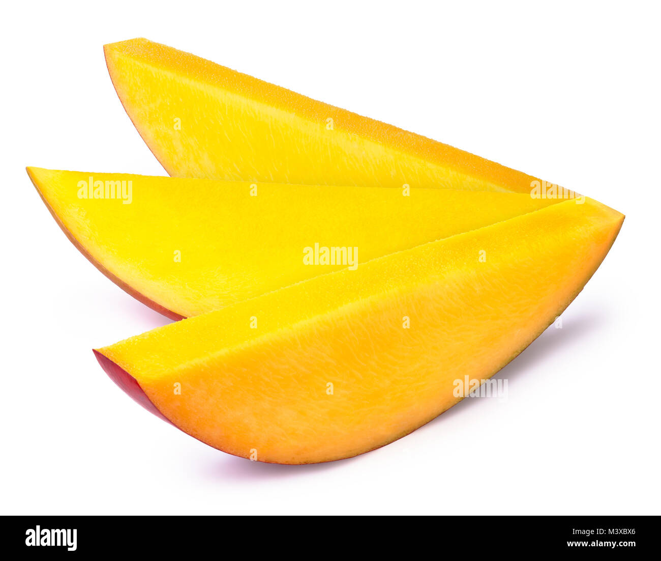 Three mango slices isolated Stock Photo - Alamy