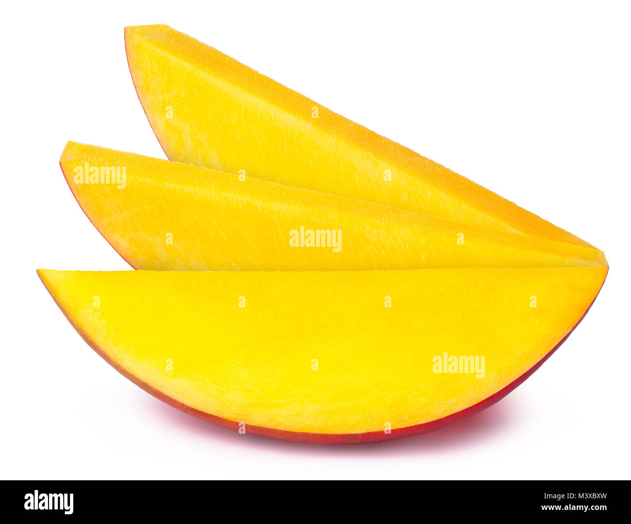 Three mango slices isolated Stock Photo - Alamy