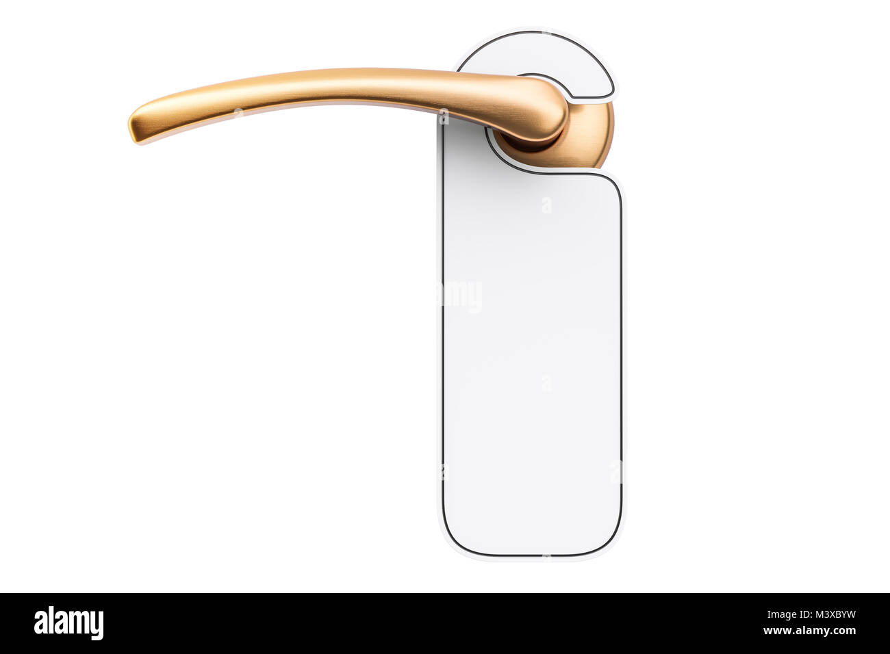 Door handle with blank sign, 3D rendering Stock Photo - Alamy