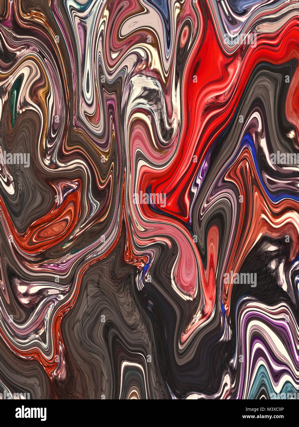 Juicy color mix painting with marbling. Marble texture. Paint splash ...