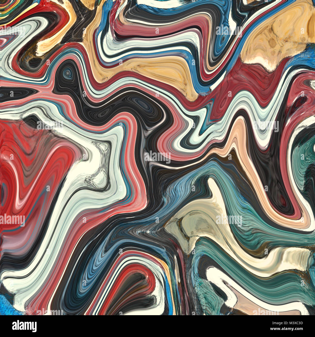 Juicy color mix painting with marbling. Marble texture. Paint splash ...