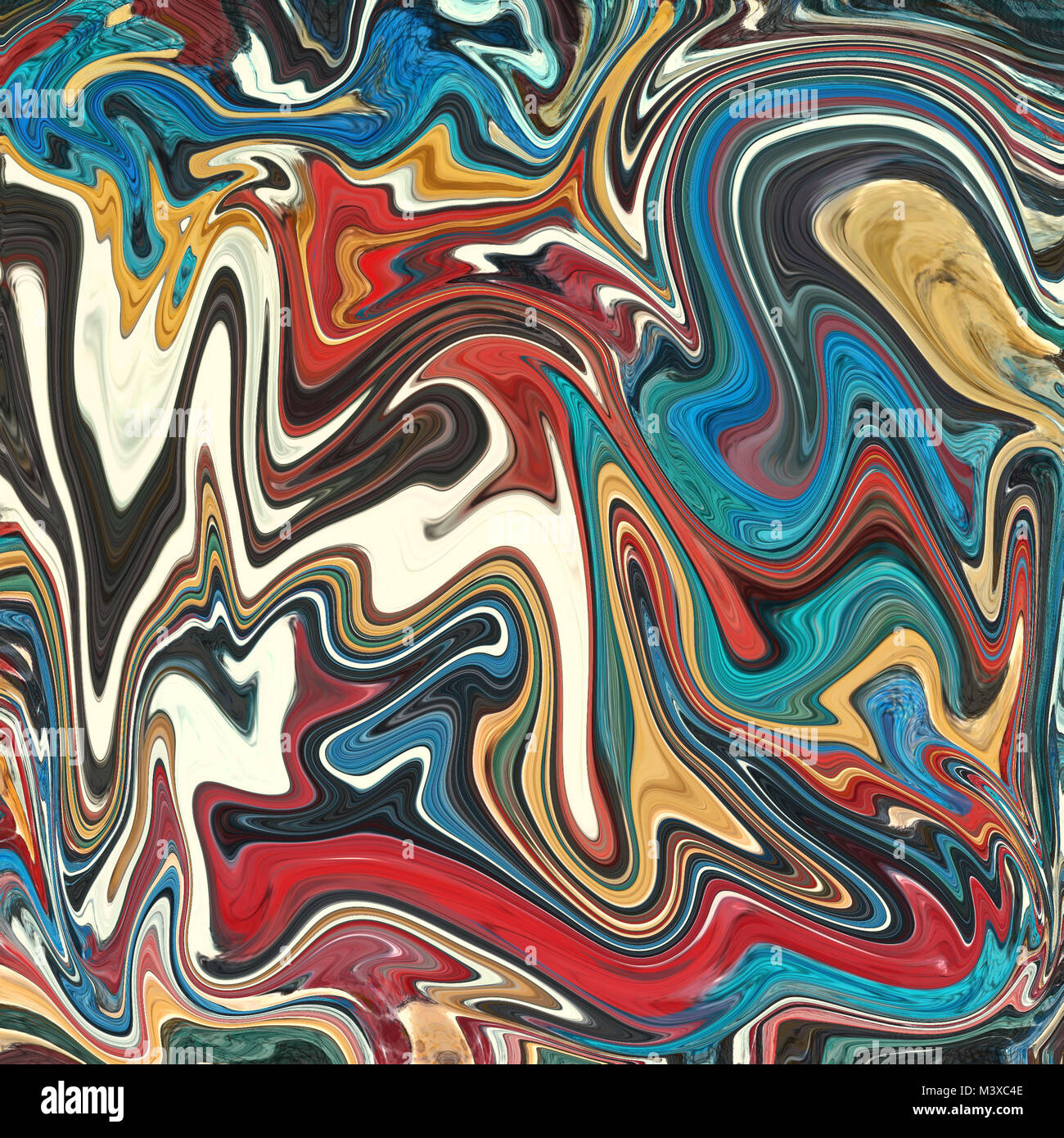 Juicy color mix painting with marbling. Marble texture. Paint splash ...