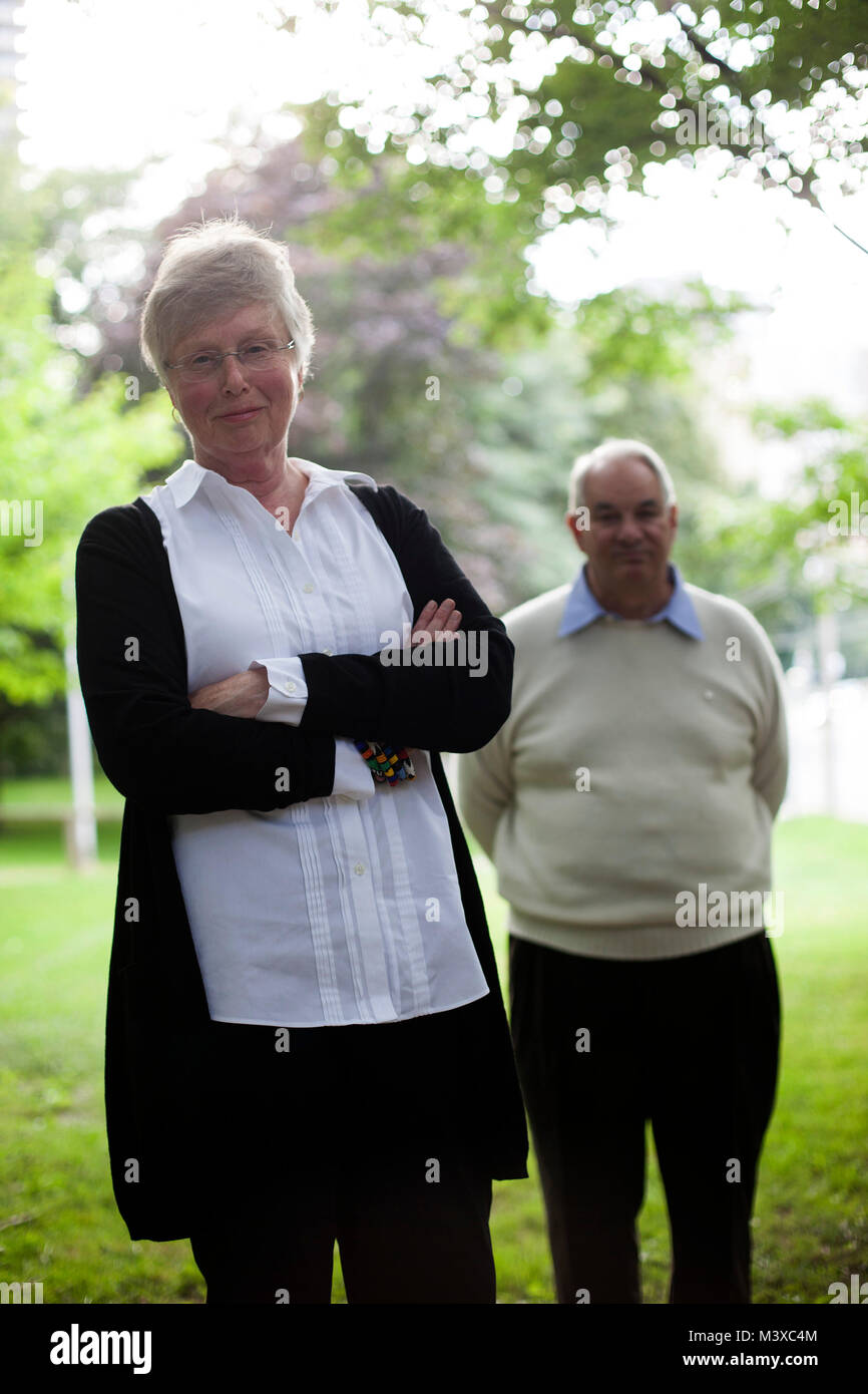 ForestEthics advocate Donna Sinclair and lawyer Clayton Ruby pose for a ...