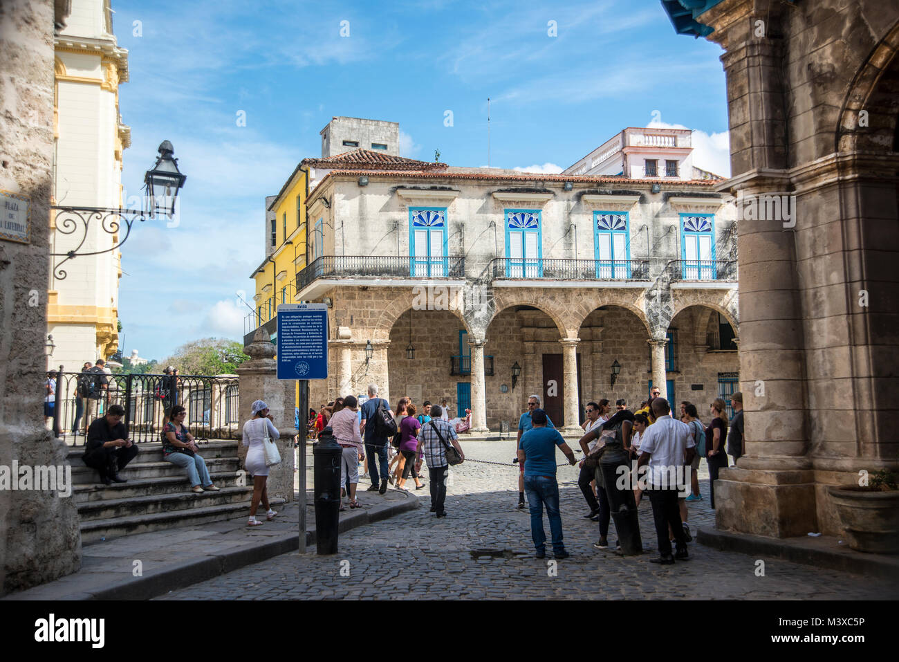 The Cathedral Square in Old Havana Stock Photo - Alamy